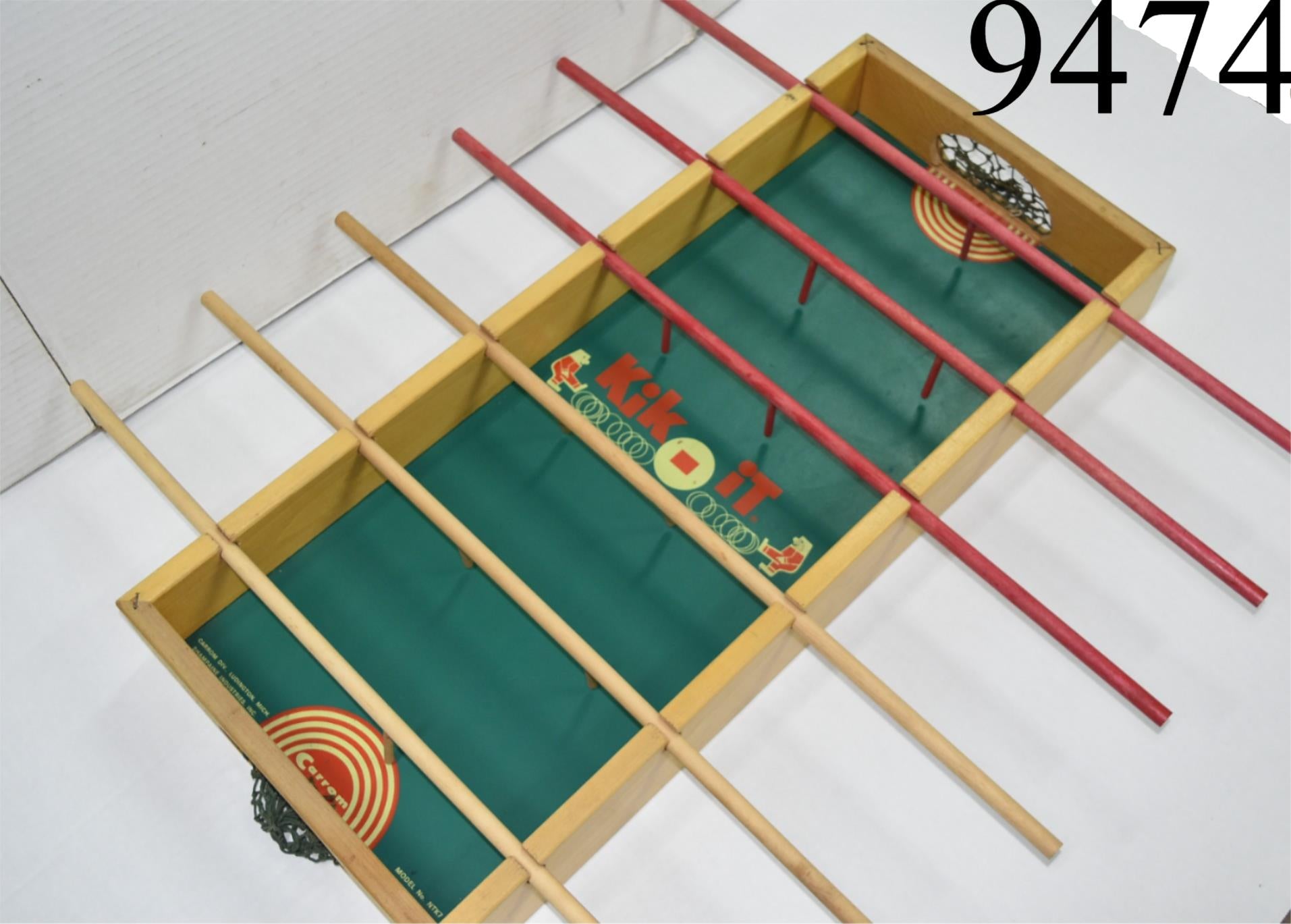 Carrom KIK IT KIKIT Foosball Soccer Game Table Top Toys Wooden Vintage ...