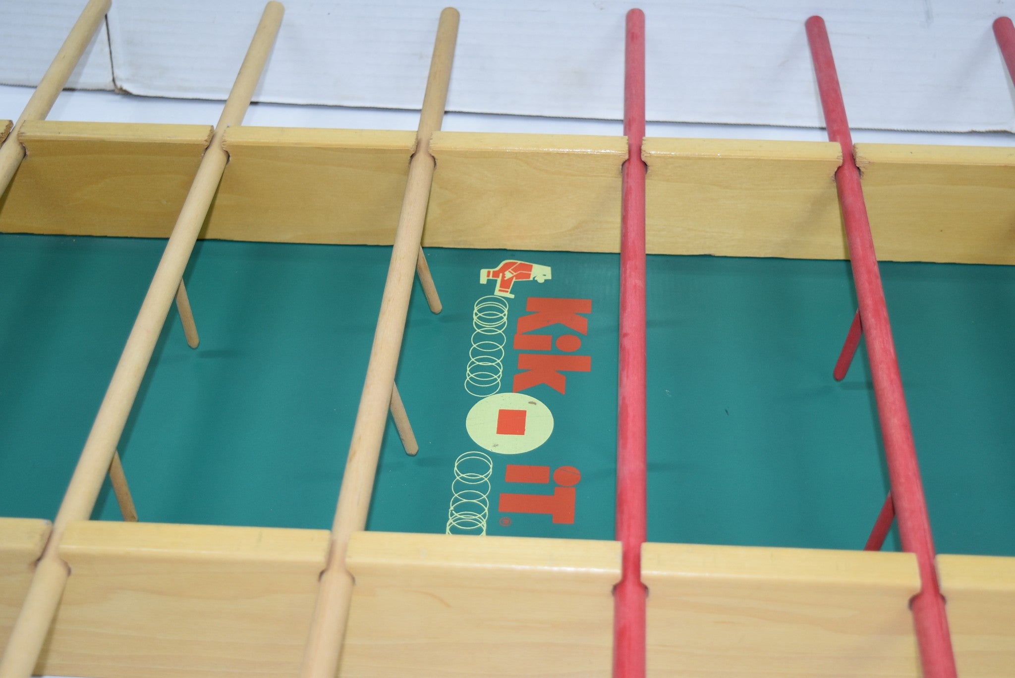 Carrom KIK IT KIKIT Foosball Soccer Game Table Top Toys Wooden Vintage ...