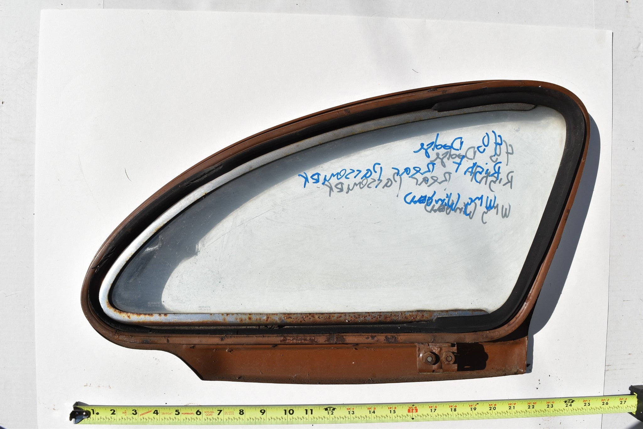 1948 Dodge D24 Custom Deluxe Rear Right Quarter Wing Window Passenger ...