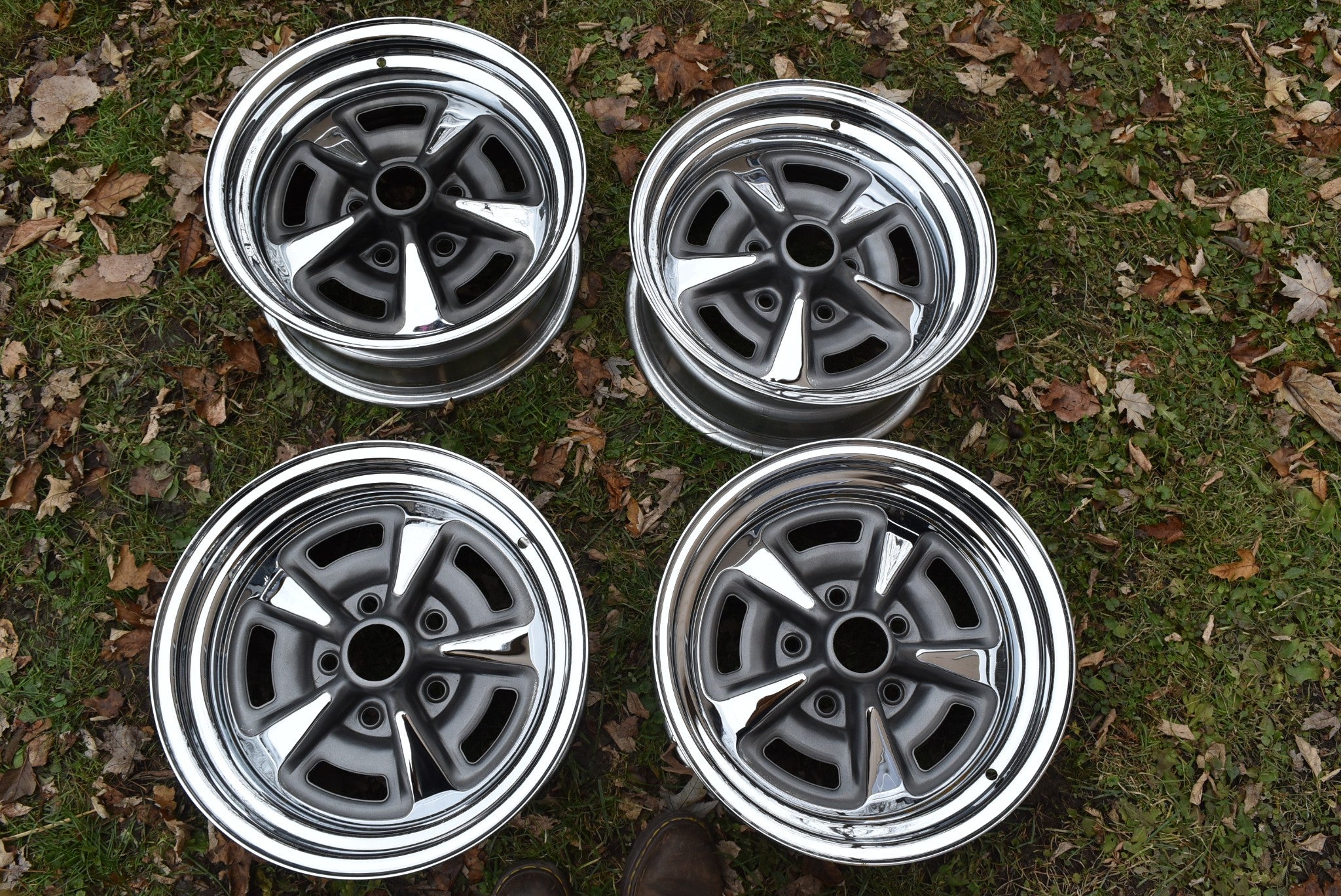 Set of 4 Pontiac Rally 2 Wheels New Open Box 15x7– FatMan's Garage, LLC