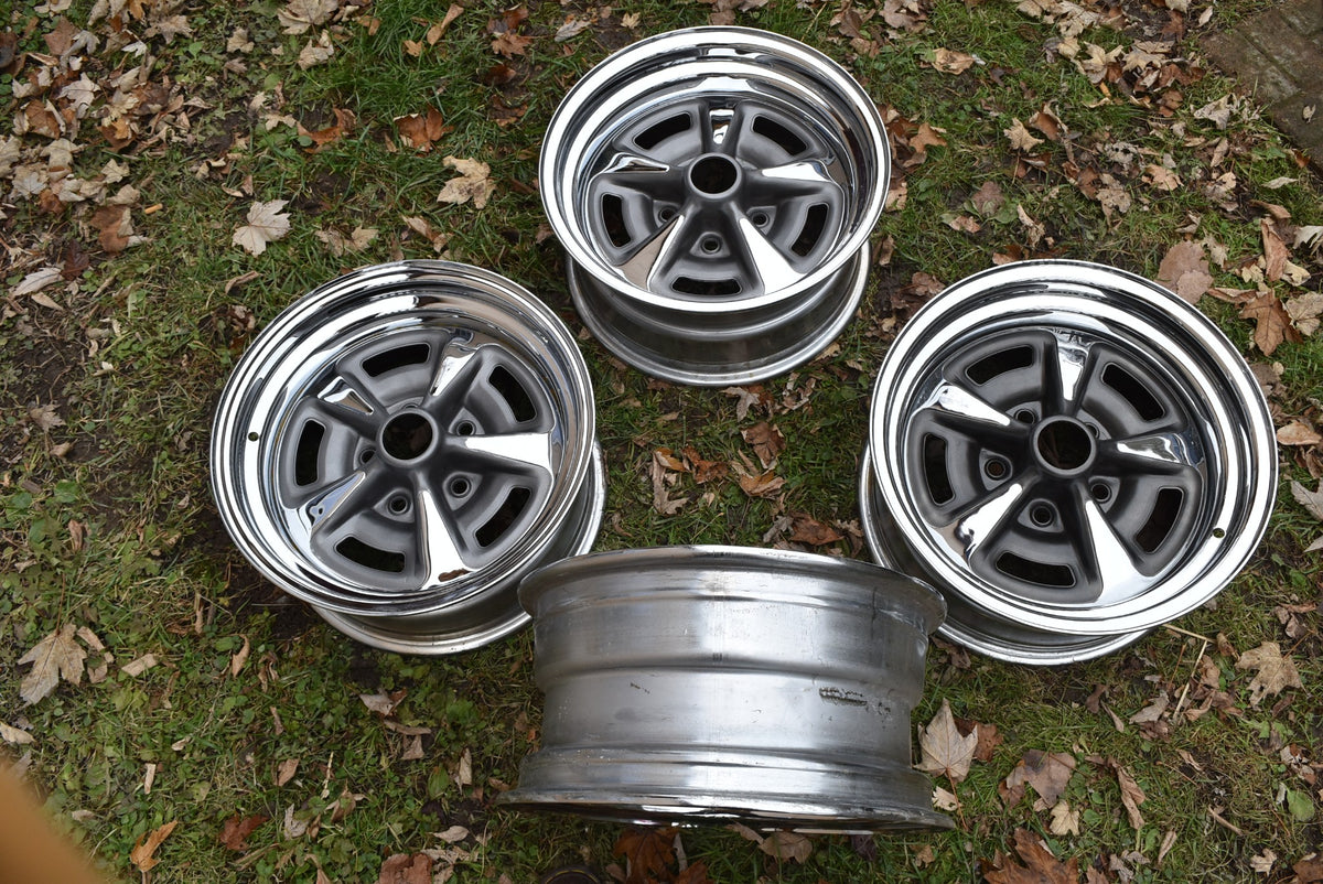 Set of 4 Pontiac Rally 2 Wheels New Open Box 15x7– FatMan's Garage, LLC