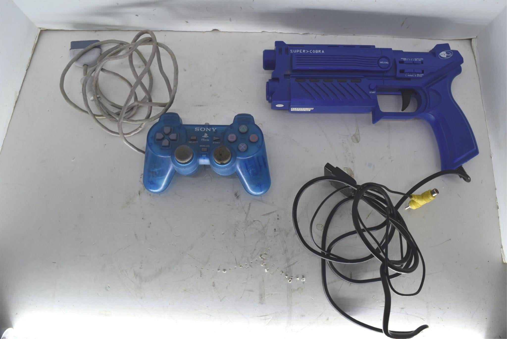 PS1 Controllers Cobra Super Gun Playstation One Translucent Blue Nyko ...