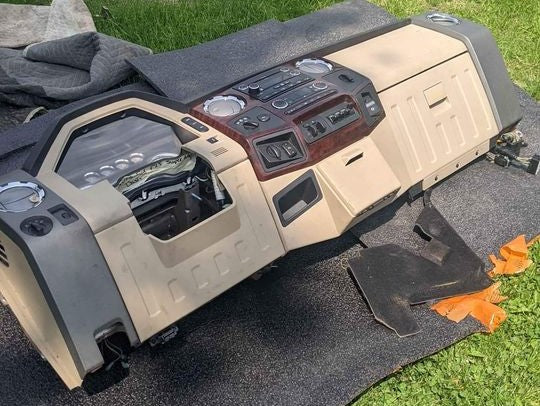 2008 Ford F-250 F-350 Lariat Complete Dash Assembly Diesel Tan Gray F2 ...