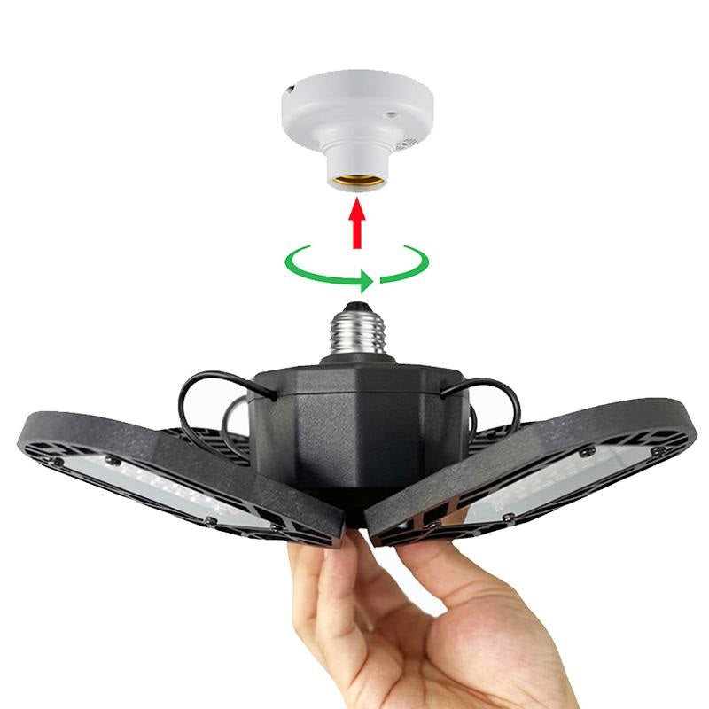 Motion Activated Folding LED Garage Lights 100W 10000 Lumens Daylight ...