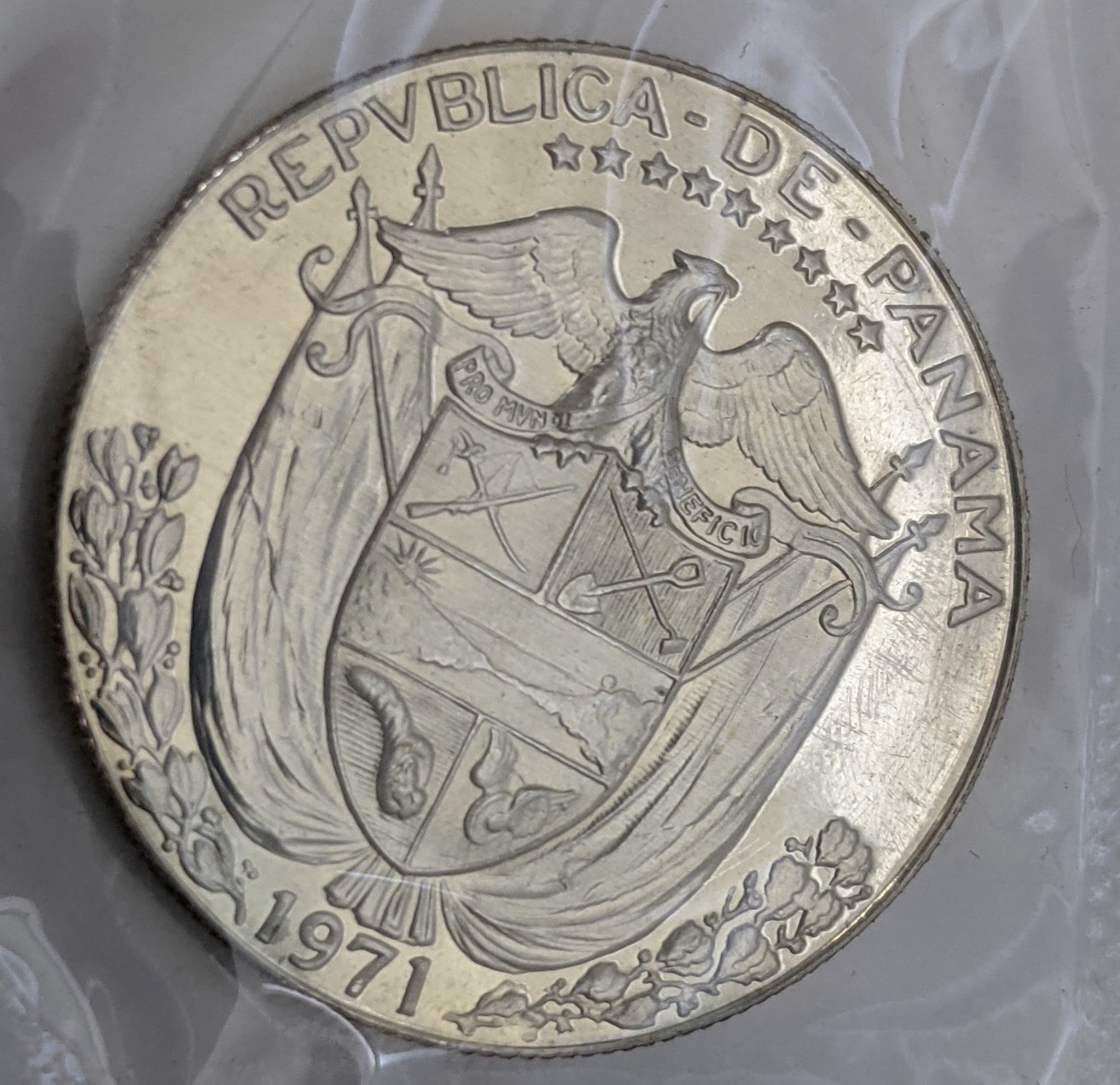 PANAMA BANK MINT 6 DIF PROOF SET COINS 1 BALBOA 1971 YEAR OGP SILVER S ...