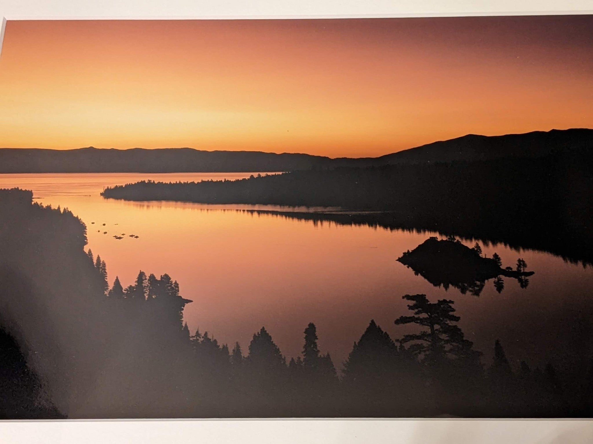 Photograph Emerald Cove Lake Tahoe California Sunset Scenic 12x16 matt ...
