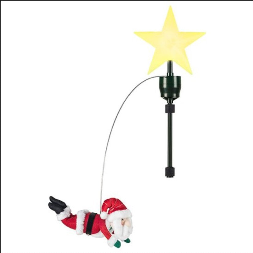 Mr Christmas - Animated Tree Topper - Flying Santa Open Box– FatMan's ...