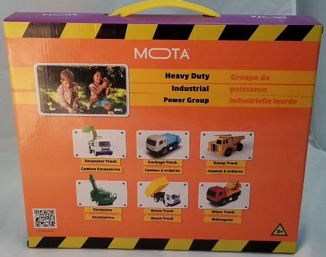 MOTA Heavy Industrial Truck Play Set w/6 Wind-Up and Go Trucks for Age ...