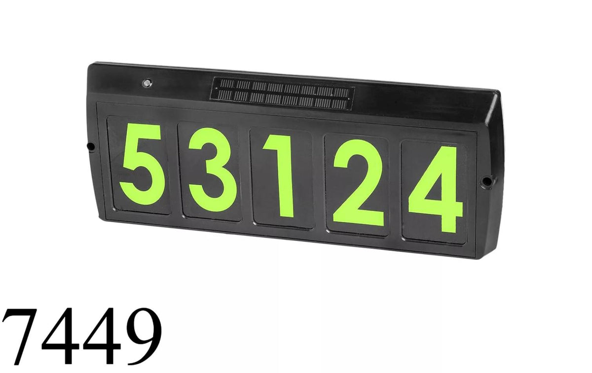 Gama Sonic Solar LED Illuminated Address Sign Dusk to Dawn Solar Charg ...