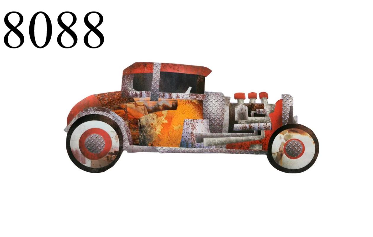 Rustic Scrap Metal Hot Rod Garage Sign Auto Car Vintage Man Cave Decor ...